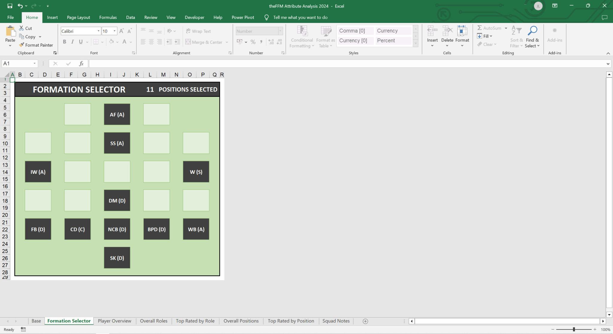 Football Manager Spreadsheet Tool - Scout, Analyse, Win